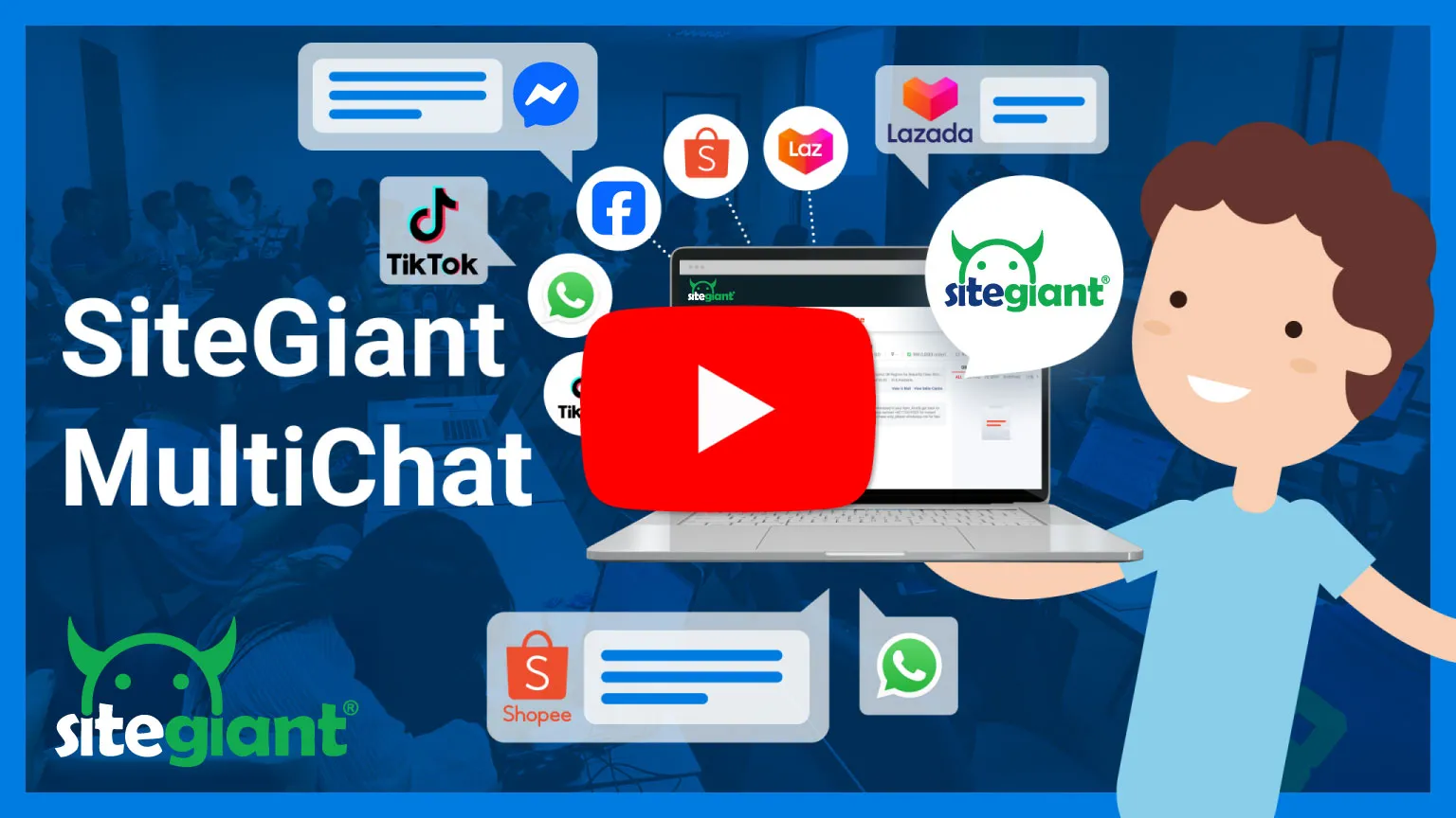 SiteGiant MultiChat | Manage multiple chats all through one platform